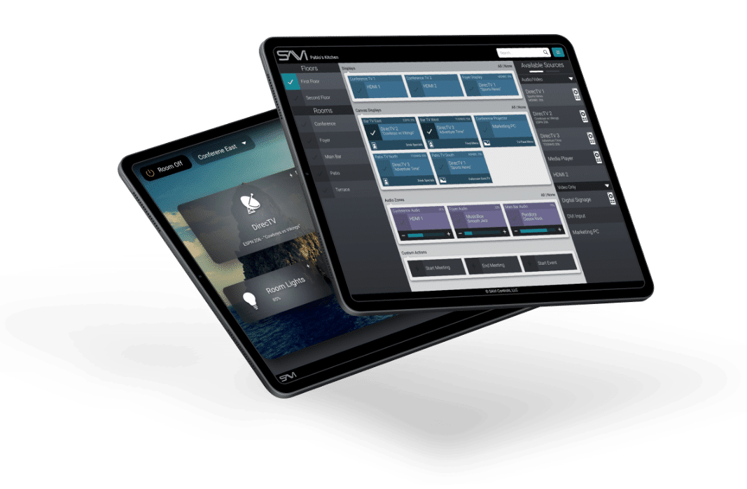 Simplified Commercial AV User Interface by SAVI Controls
